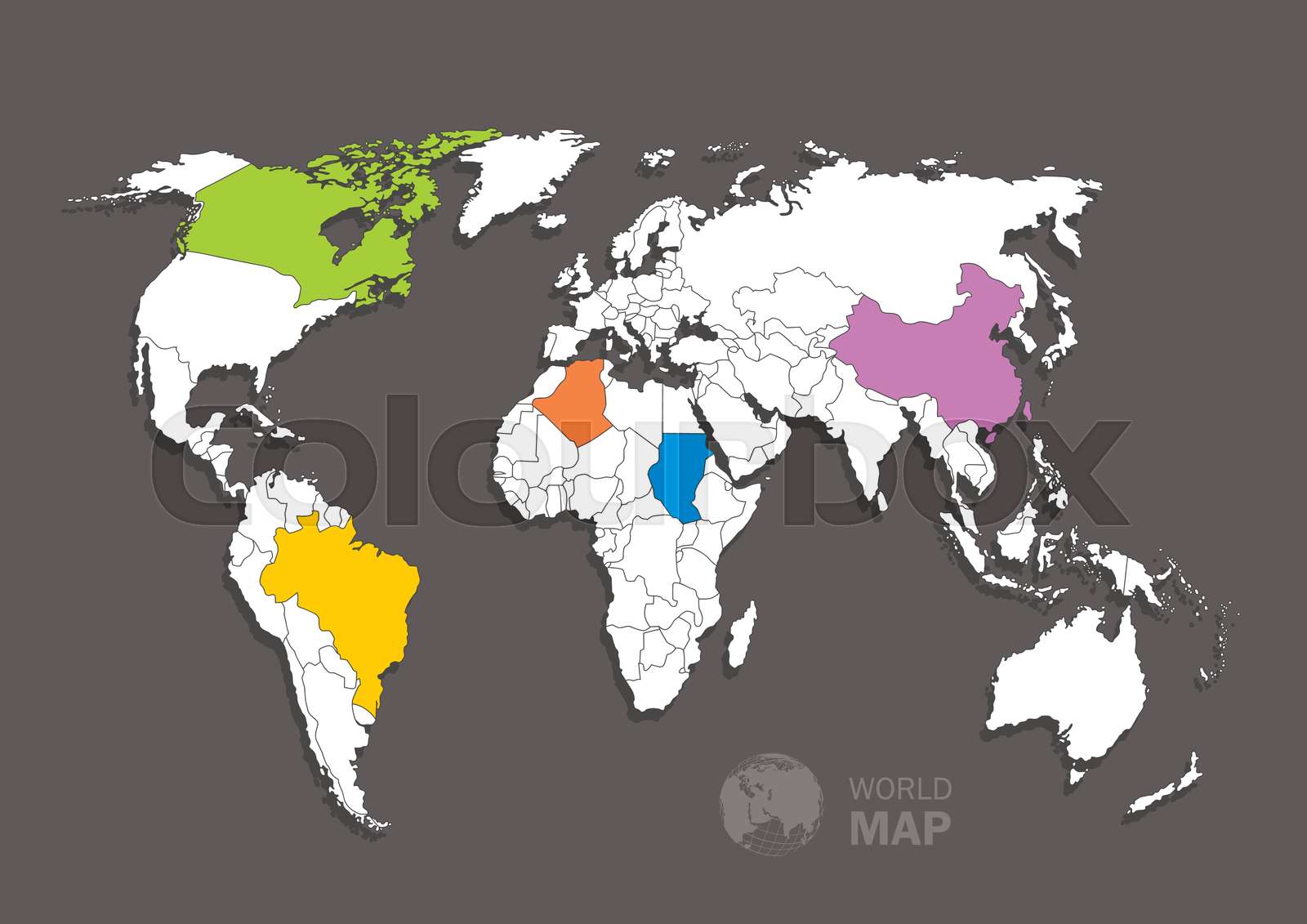 World Map | Stock vector | Colourbox