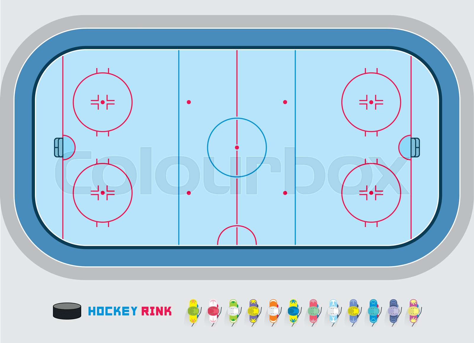 Hockey rink | Stock vector | Colourbox