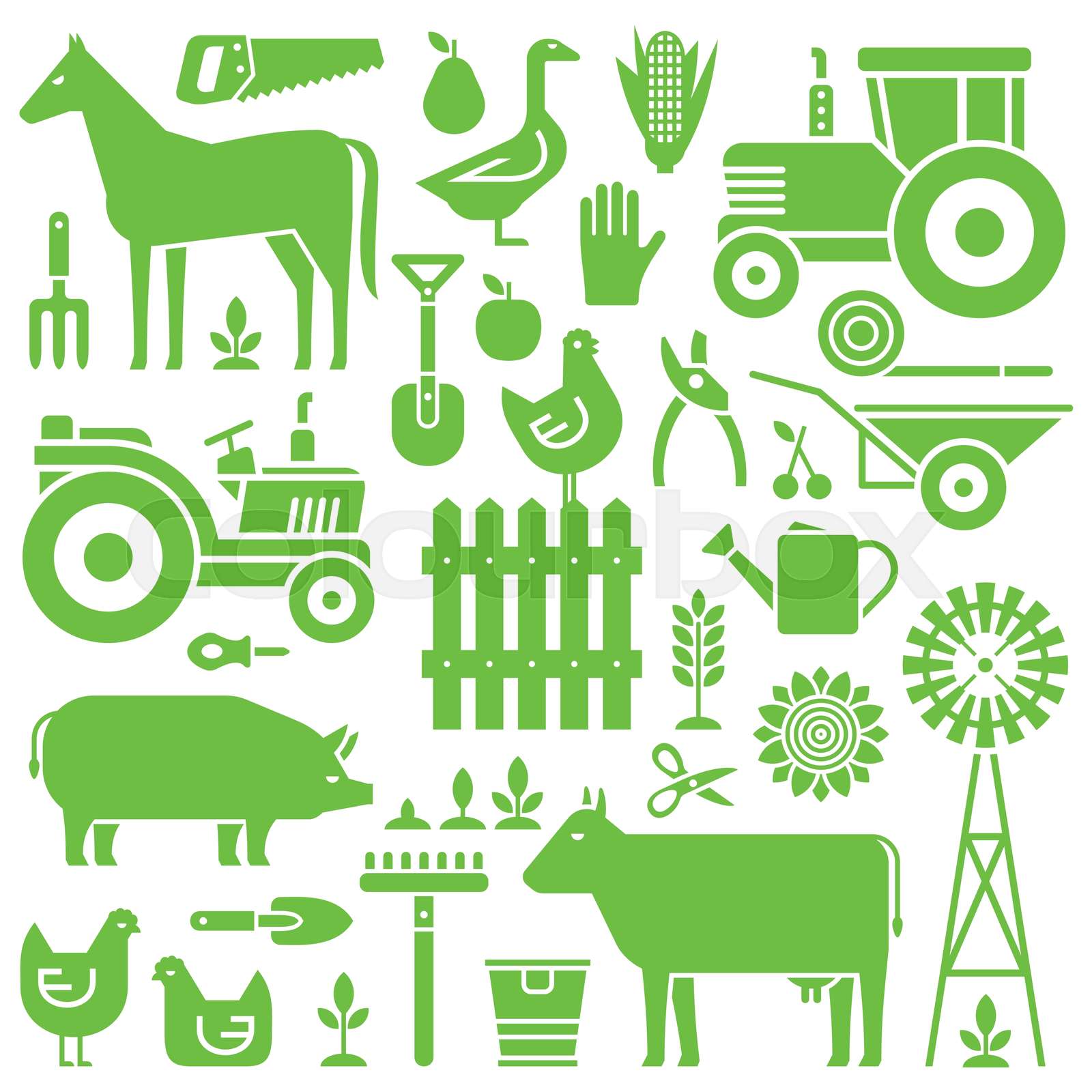 Farm pattern | Stock vector | Colourbox