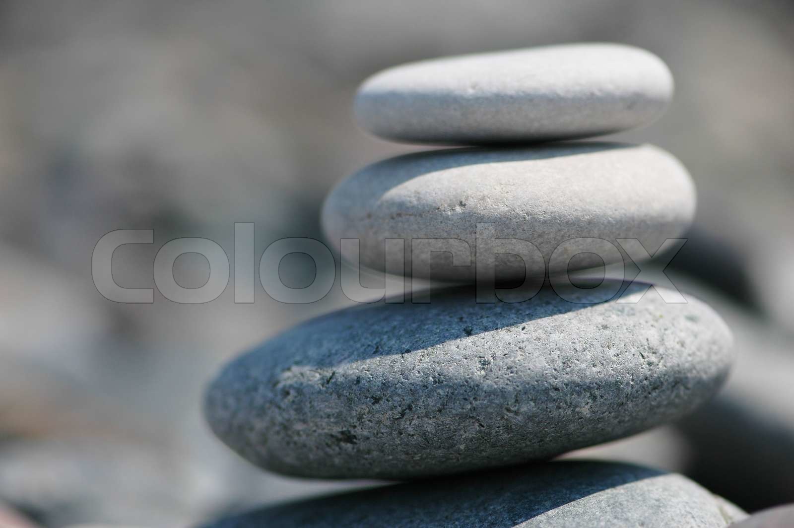 Stack of stones at the beach | Stock image | Colourbox