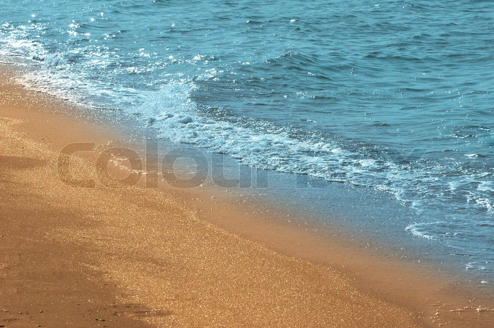 Wasser Und Sand Am Strand Stock Bild Colourbox