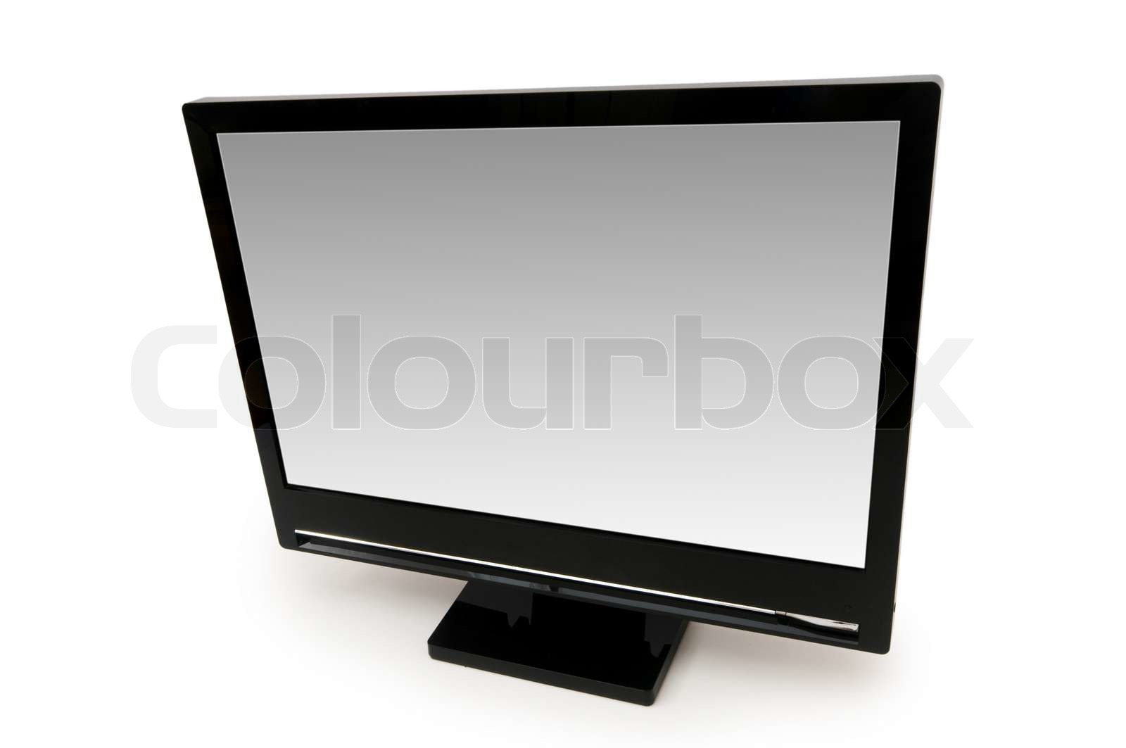 Black LCD monitor isolated on the white | Stock image | Colourbox