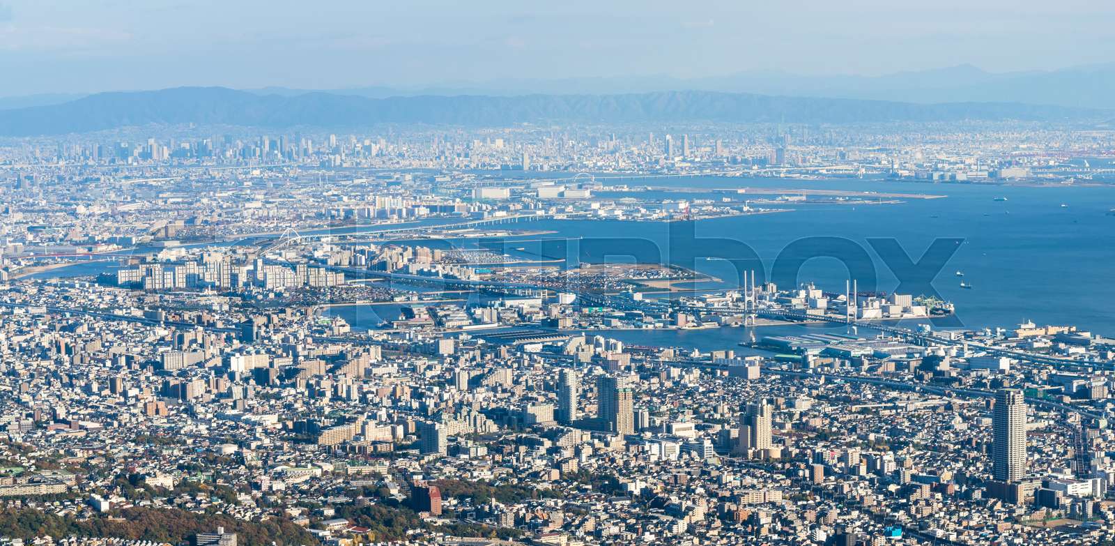 Kobe Cityscape,Aerial view from Mt. Maya | Stock image | Colourbox