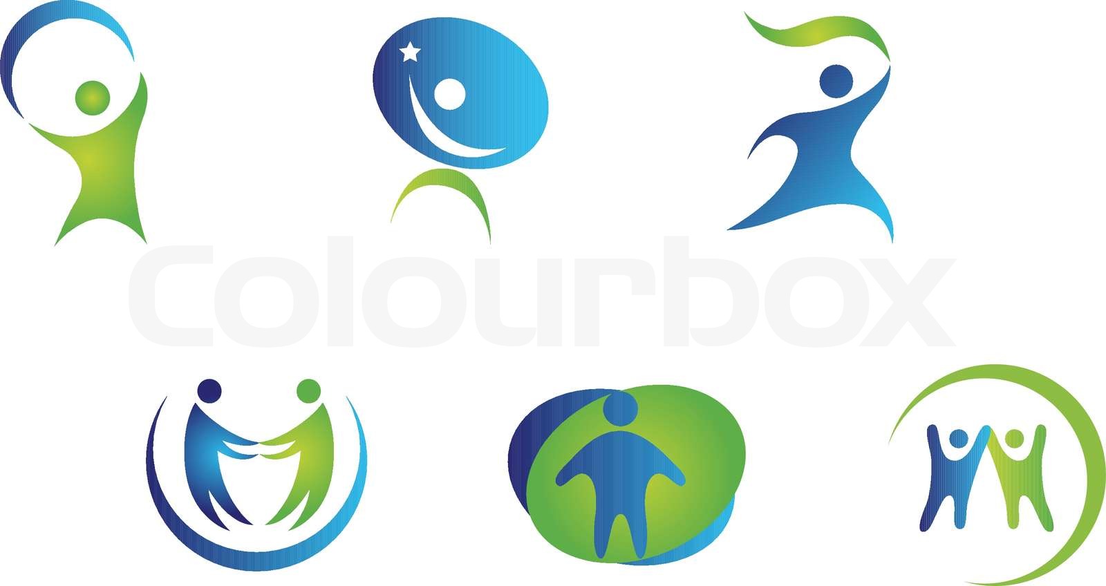 Isolated people signs and symbols for design | Stock vector | Colourbox