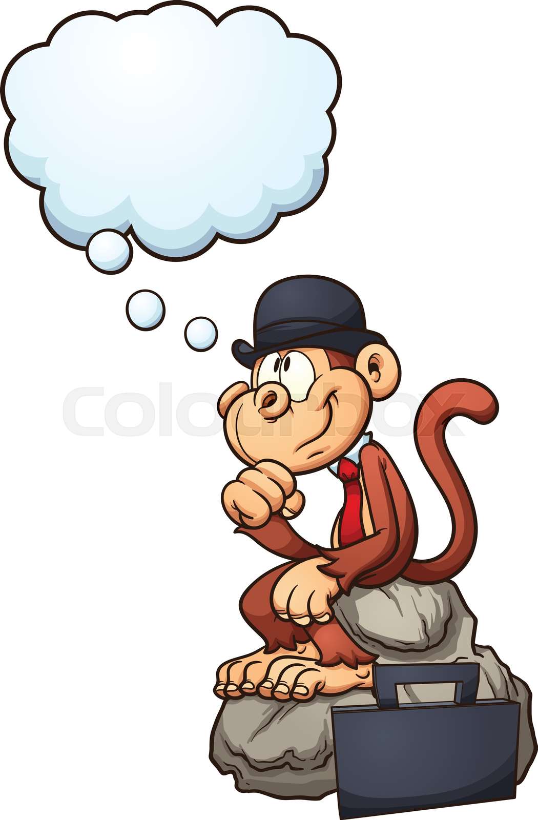 Thinking monkey | Stock vector | Colourbox