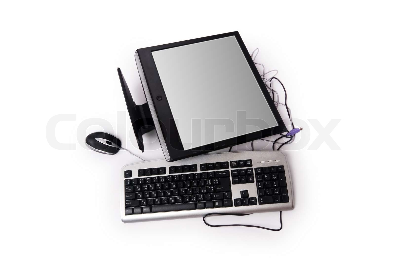 Disassembled personal computer isolated on the white | Stock image ...