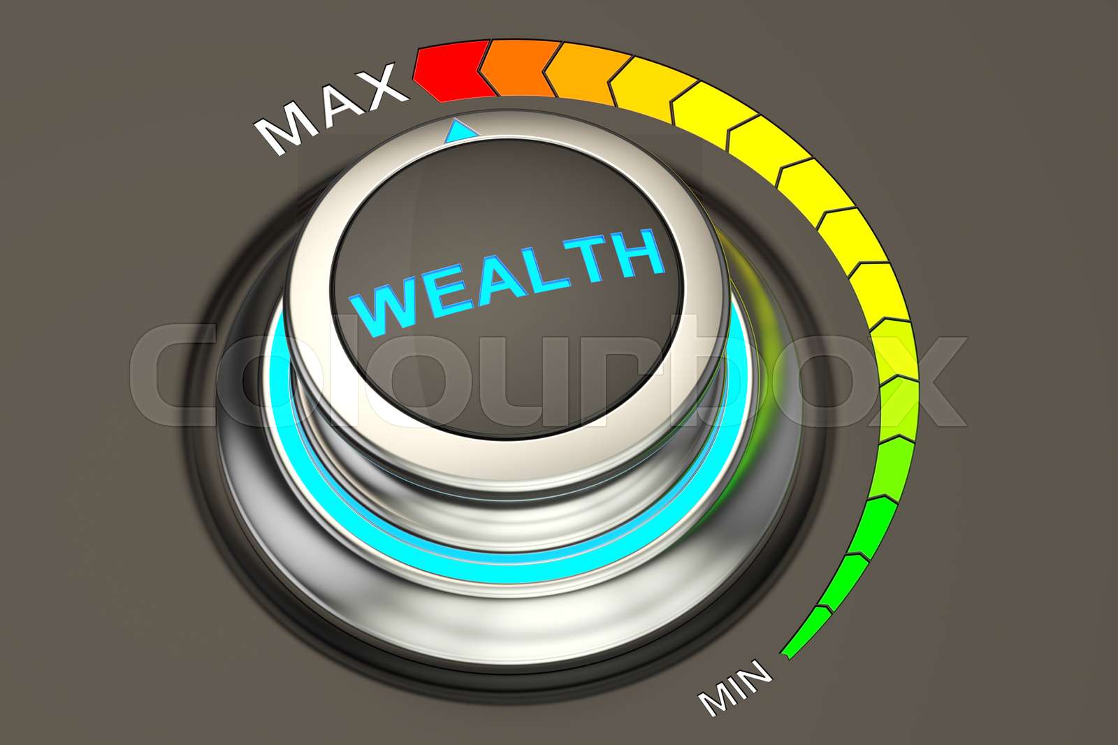 Wealth controller, highest level concept. 3D rendering | Stock image | Colourbox