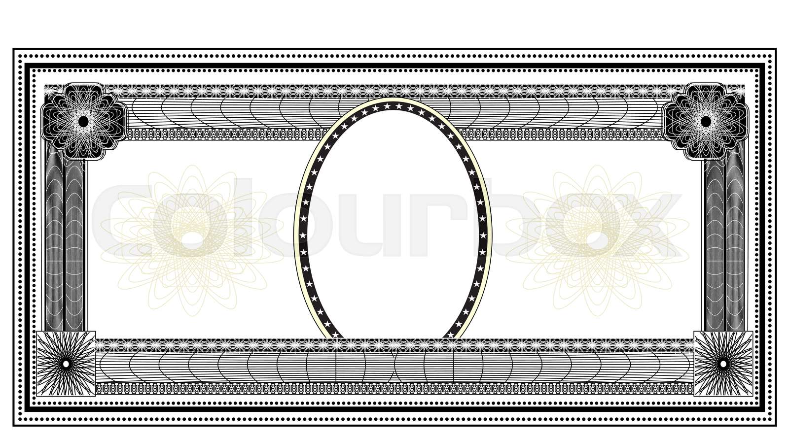 Blank banknote layout | Stock vector | Colourbox