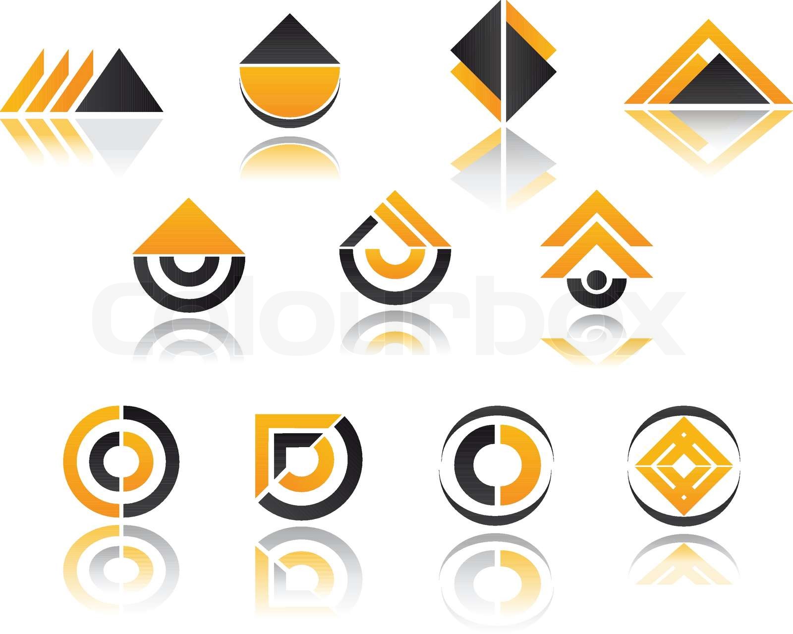 Set of color symbols isolated on white | Stock vector | Colourbox