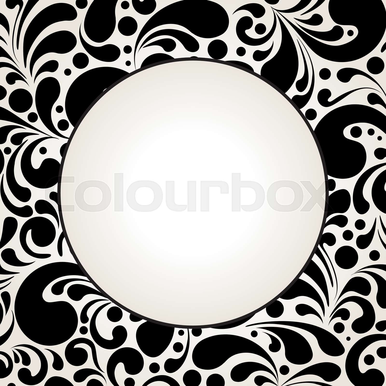 Circle silhouette decorative frame | Stock vector | Colourbox