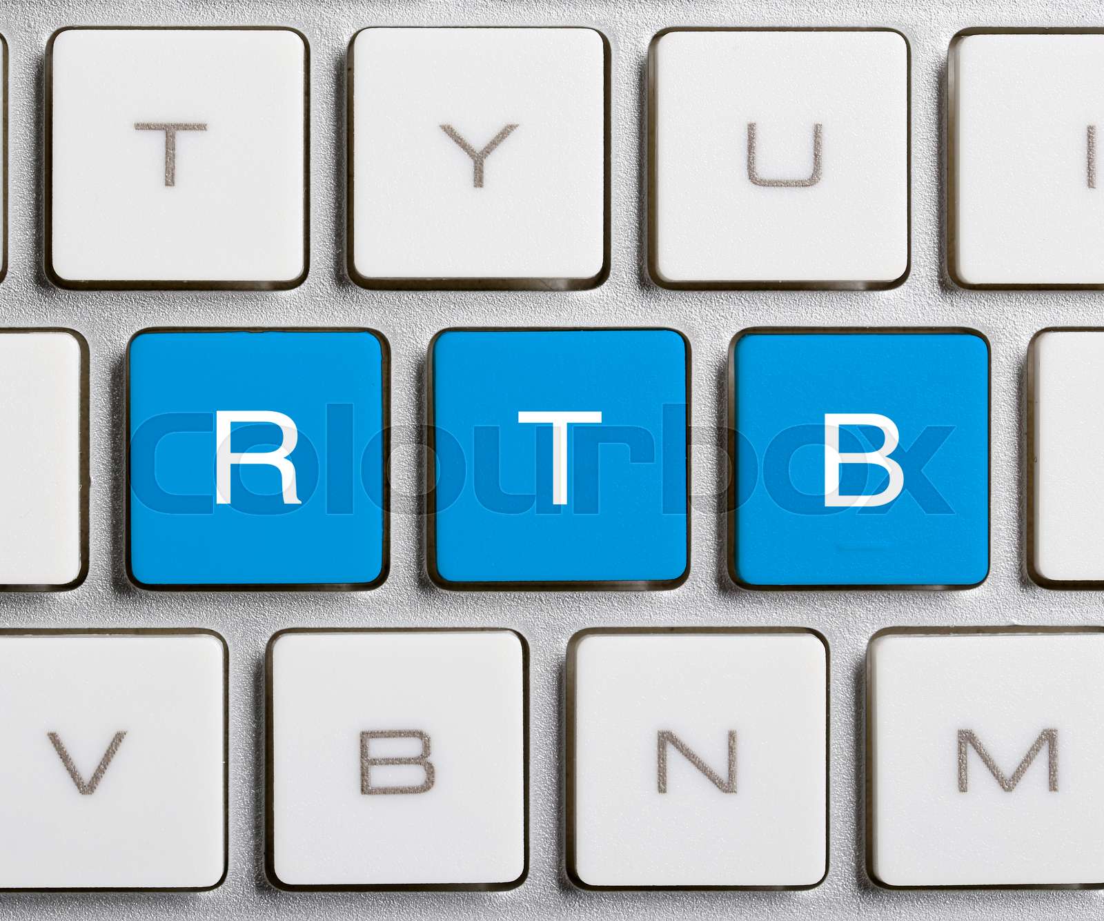 RTB Word On Keyboard Button | Stock image | Colourbox