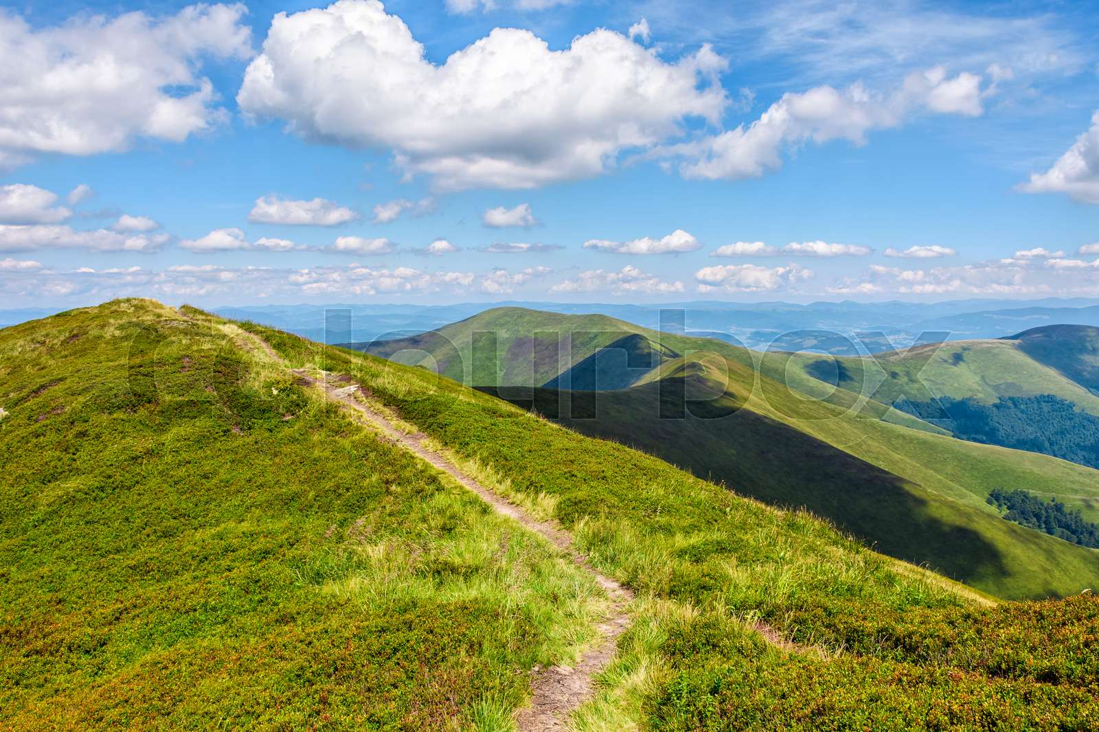 narrow path down the mountain | Stock image | Colourbox