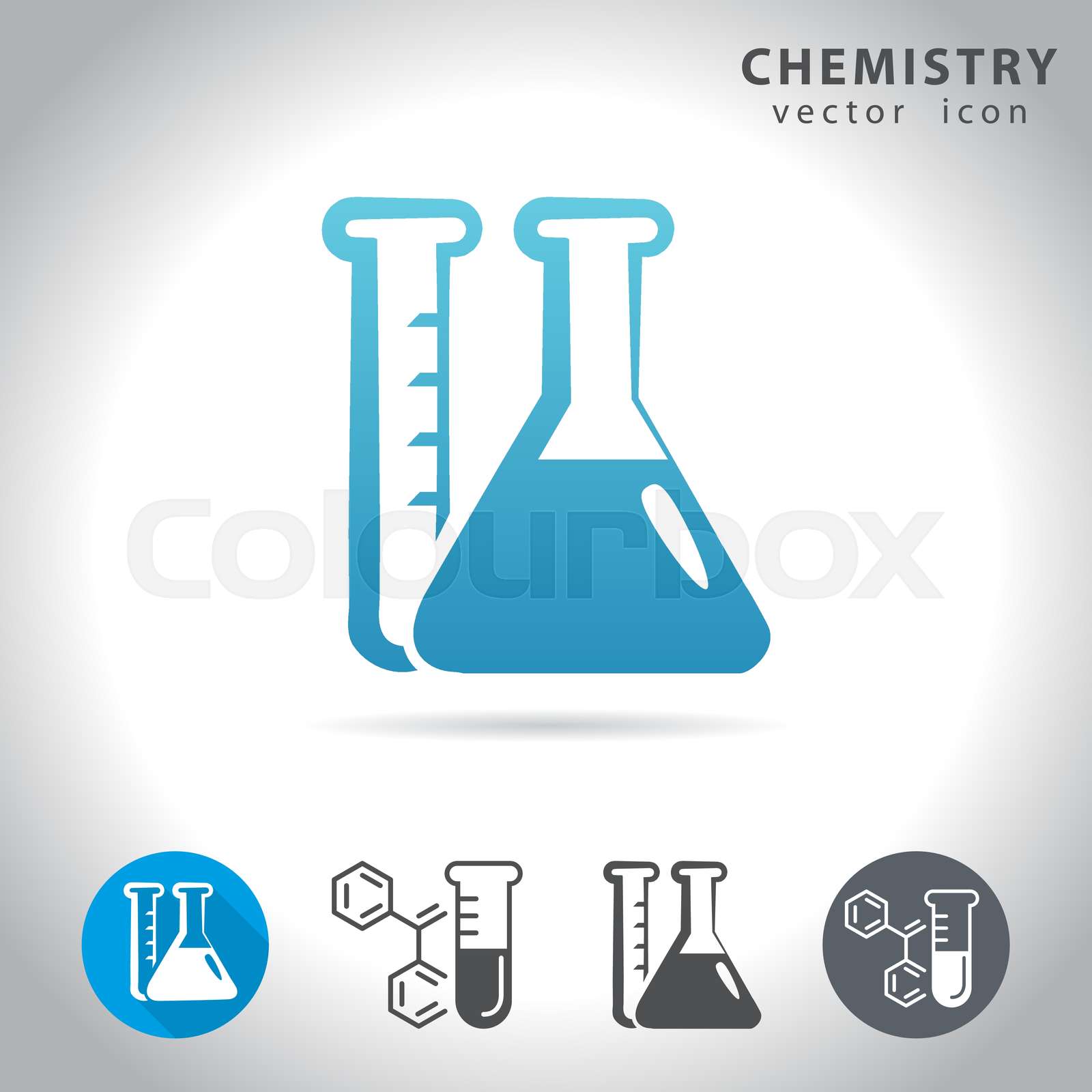 chemistry blue icon | Stock vector | Colourbox