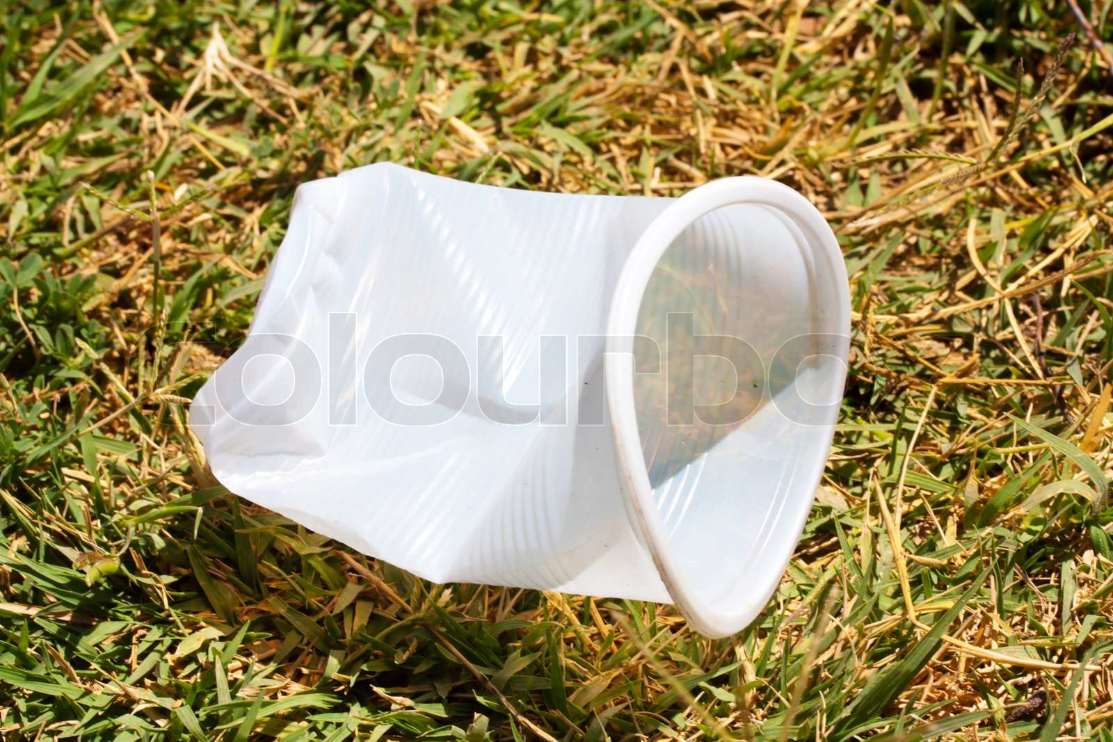 plastic cup on the nature of how the garbage | Stock image | Colourbox