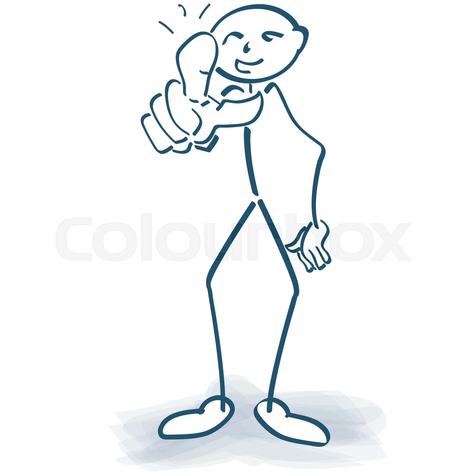 Strichmännchen Finger und Fingerzeig | Stock-Vektor | Colourbox