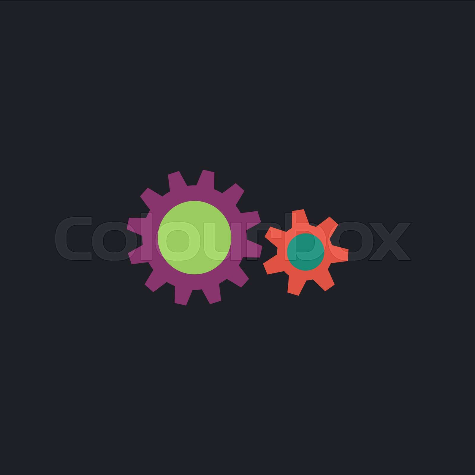 Cog wheel computer symbol | Stock vector | Colourbox