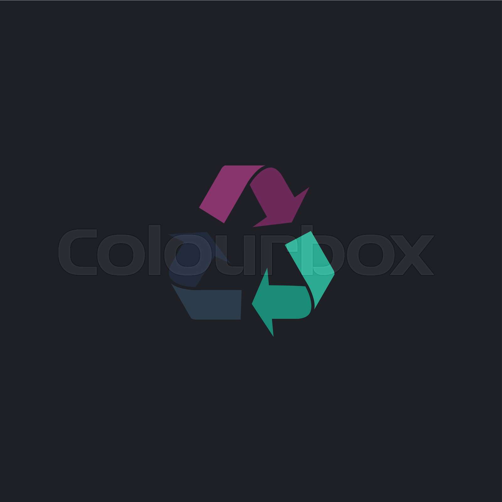 Recycling computer symbol | Stock vector | Colourbox