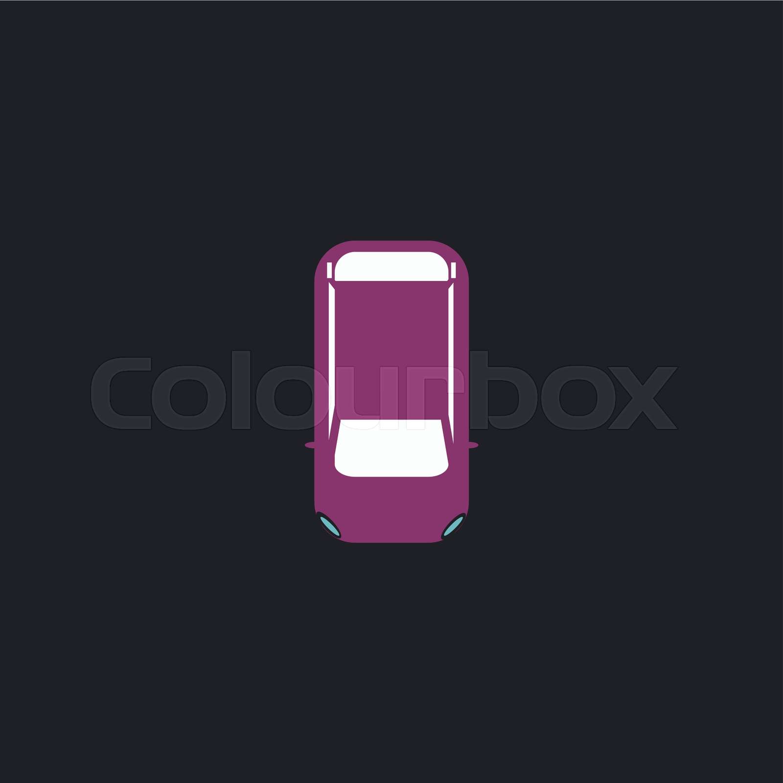top view car computer symbol | Stock vector | Colourbox