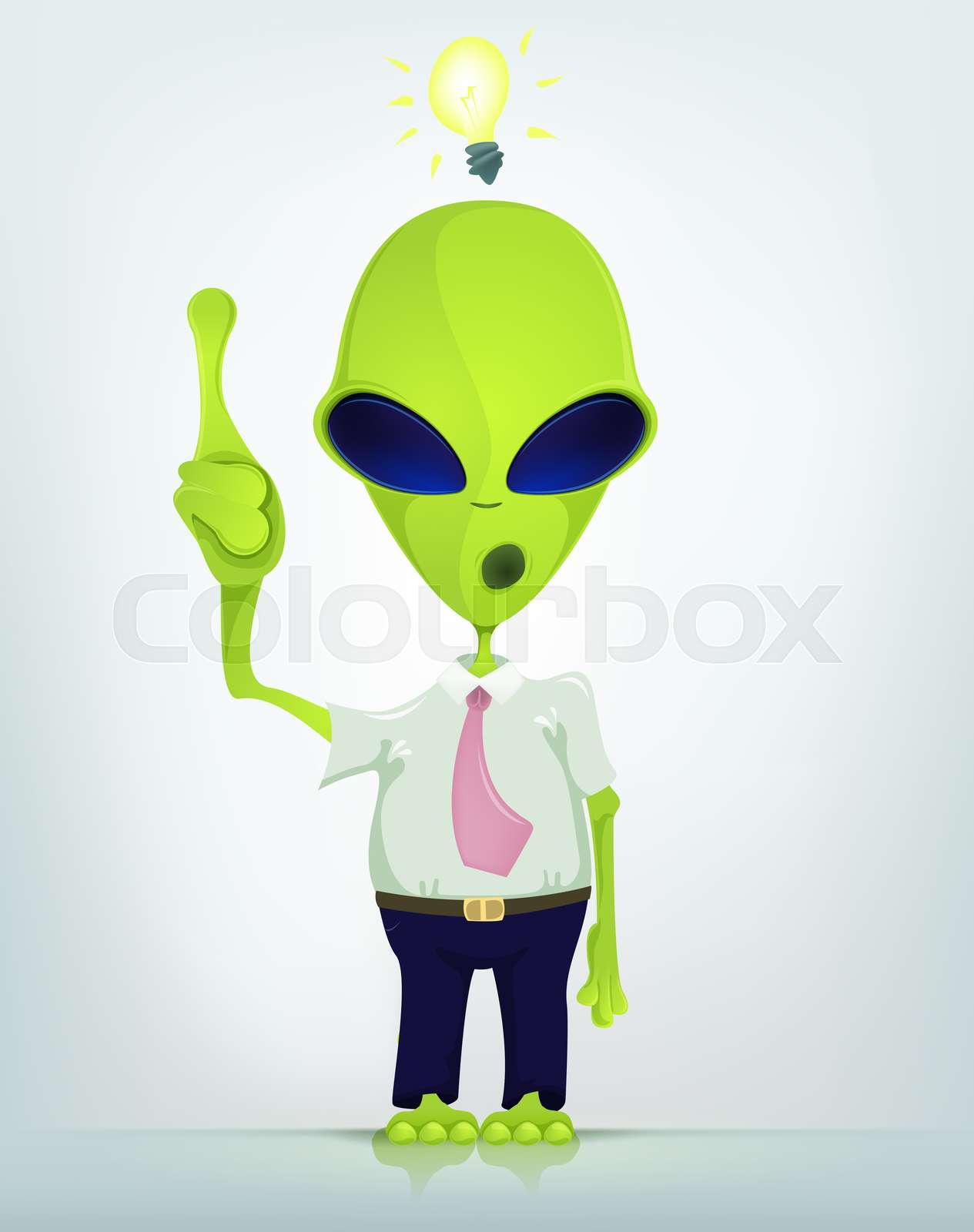 Funny Alien Cartoon Illustration | Stock image | Colourbox
