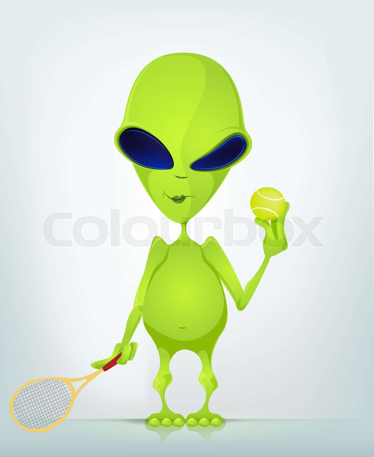 Funny Alien Cartoon Illustration | Stock image | Colourbox