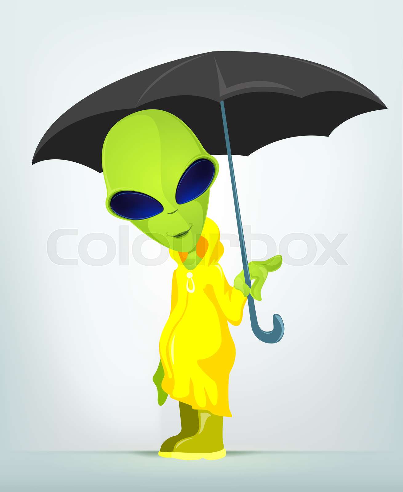Funny Alien Cartoon Illustration | Stock image | Colourbox