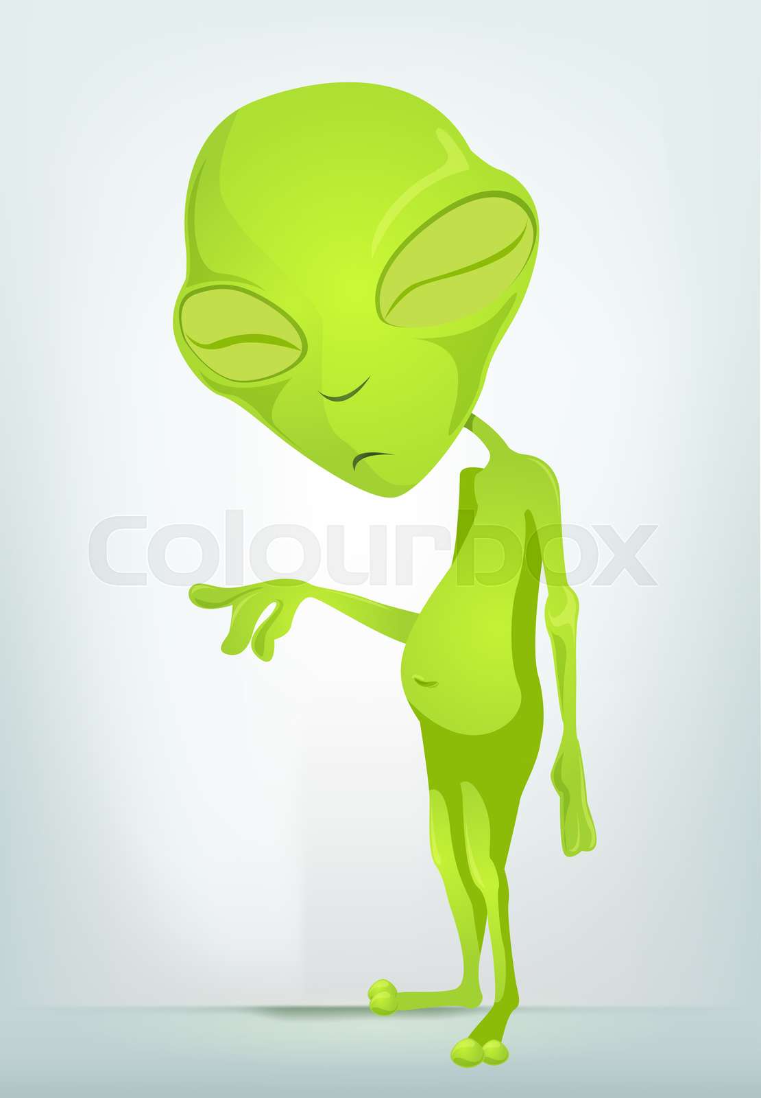 Funny Alien Cartoon Illustration | Stock image | Colourbox