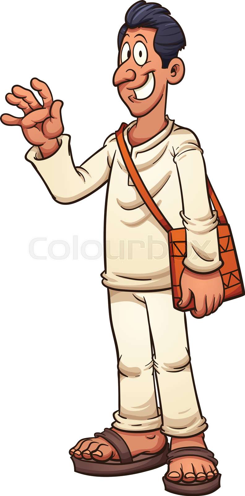 Man in white | Stock vector | Colourbox