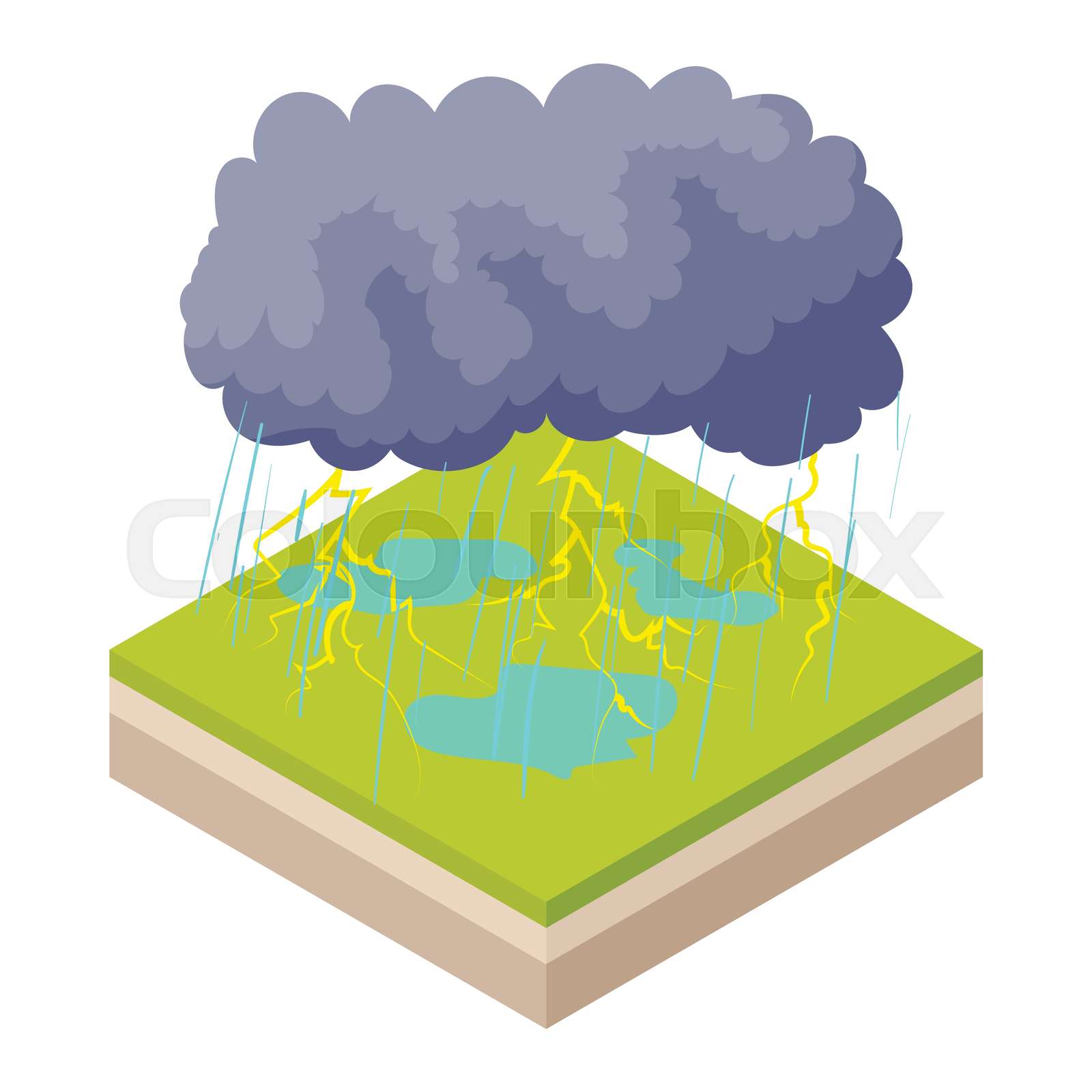 gewitter, wolke, blitz | Stock-Vektor | Colourbox