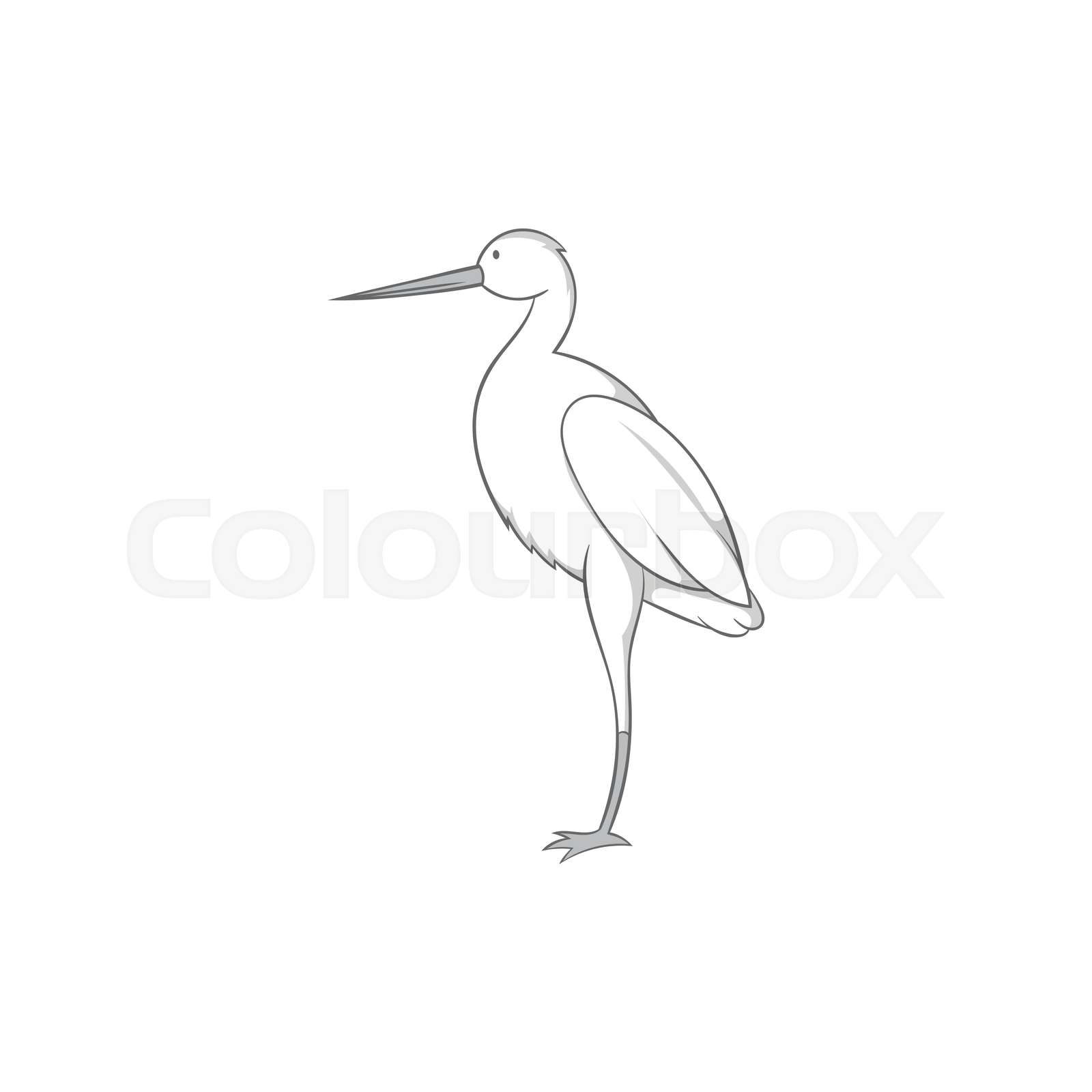 storch, icon, schwarz | Stock-Vektor | Colourbox