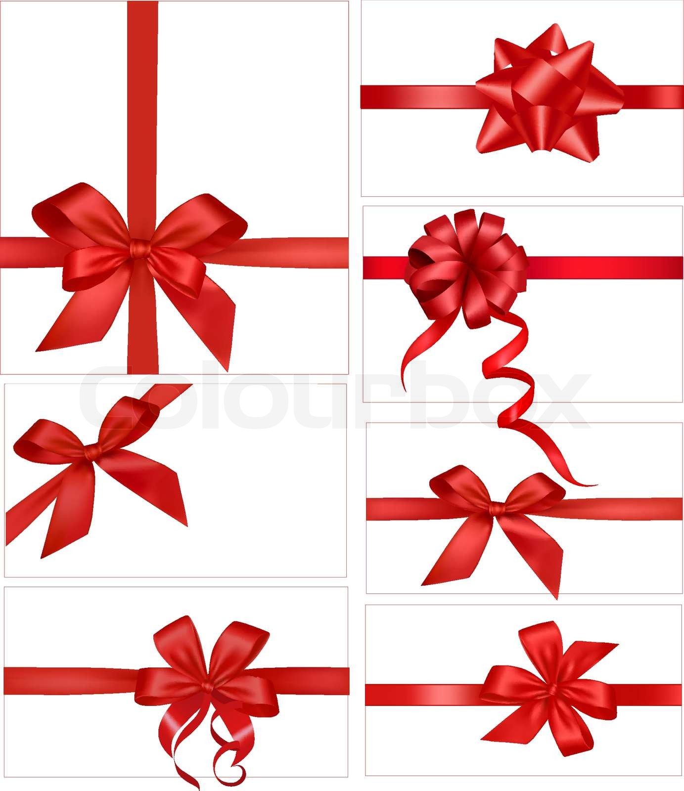 Set of bows. Vector. | Stock vector | Colourbox