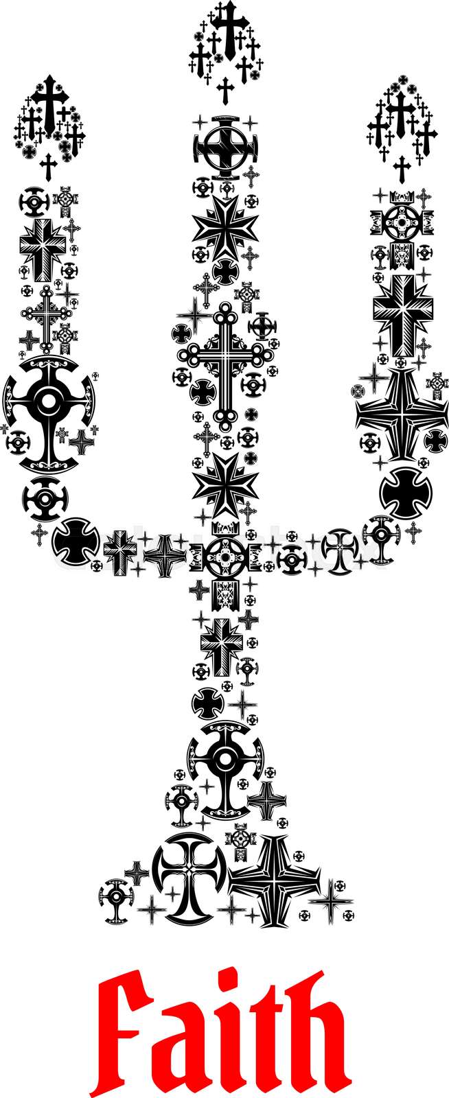 Faith icon. Religious chuch candle symbol | Stock vector | Colourbox