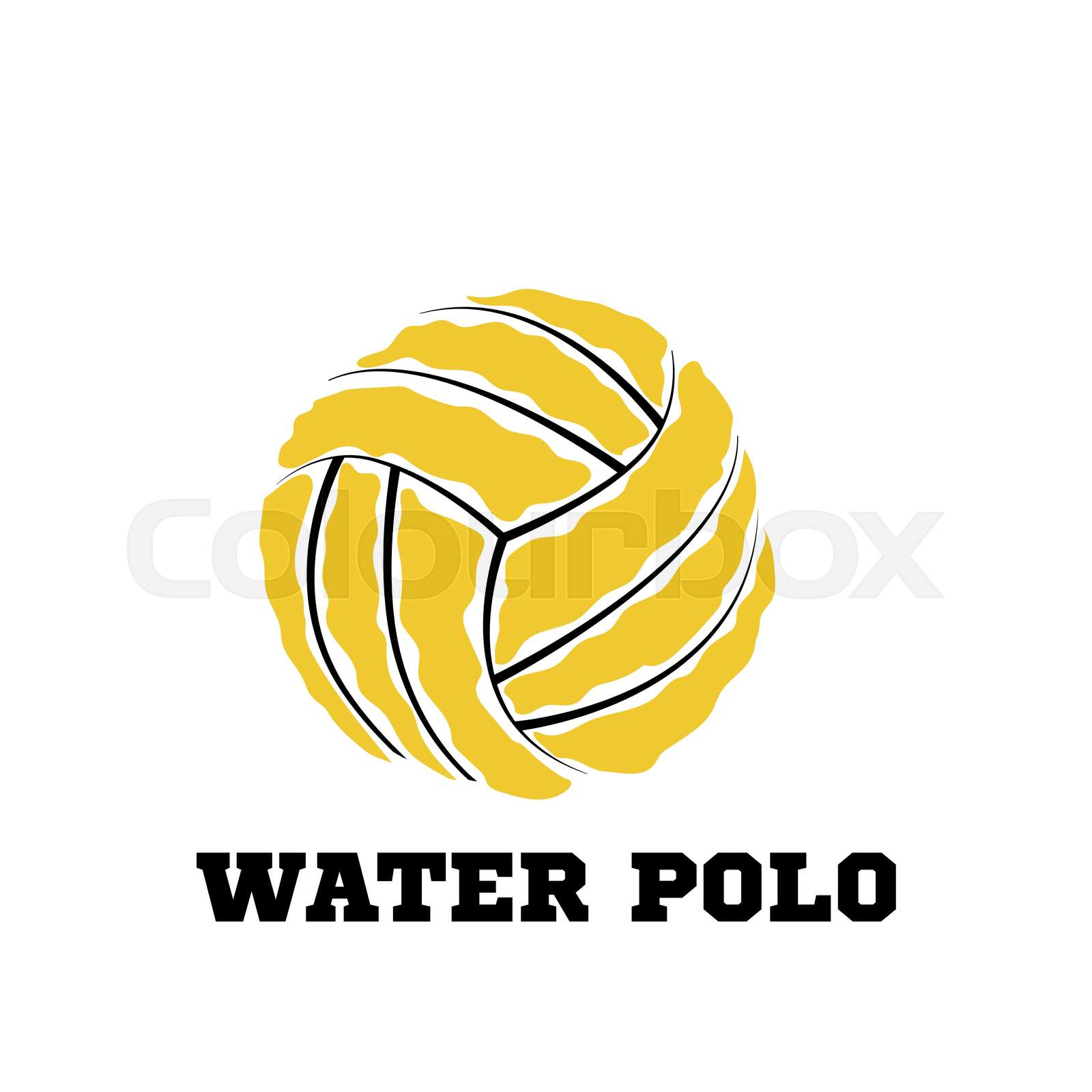 Water polo ball logo for the team and the cup | Stock vector | Colourbox