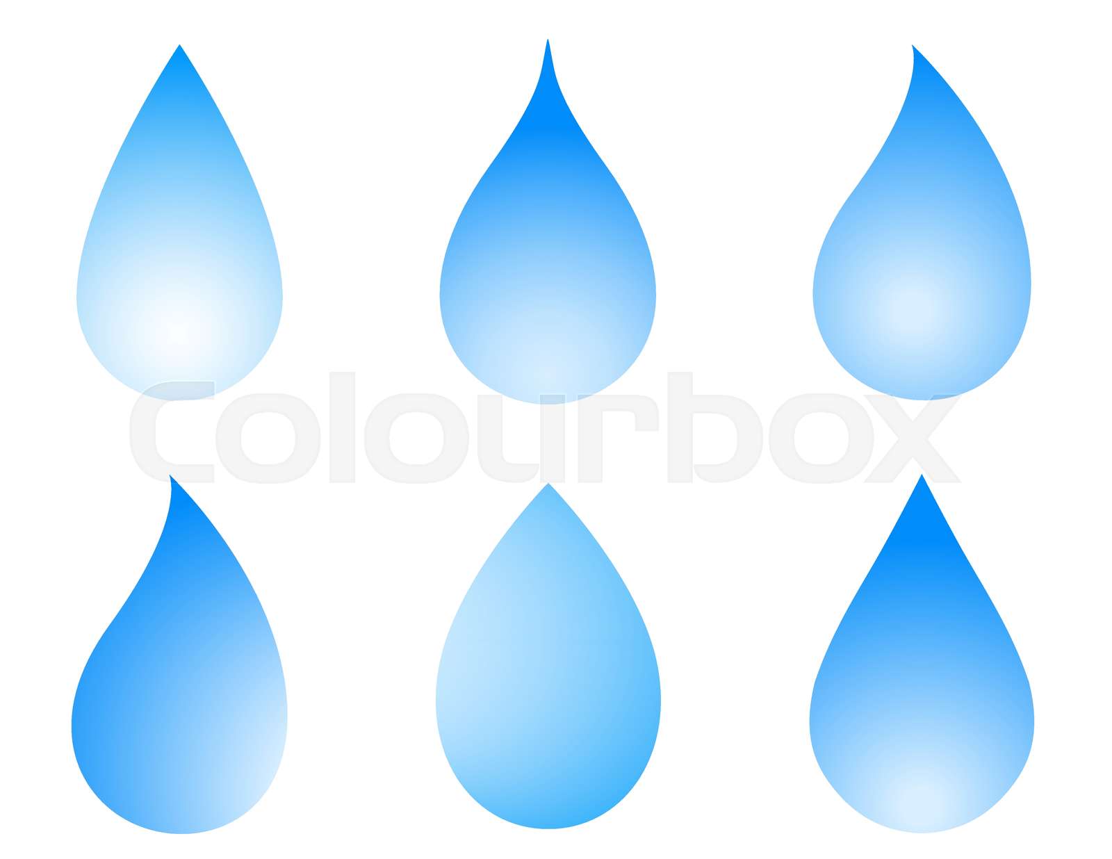 blue droplet set | Stock vector | Colourbox