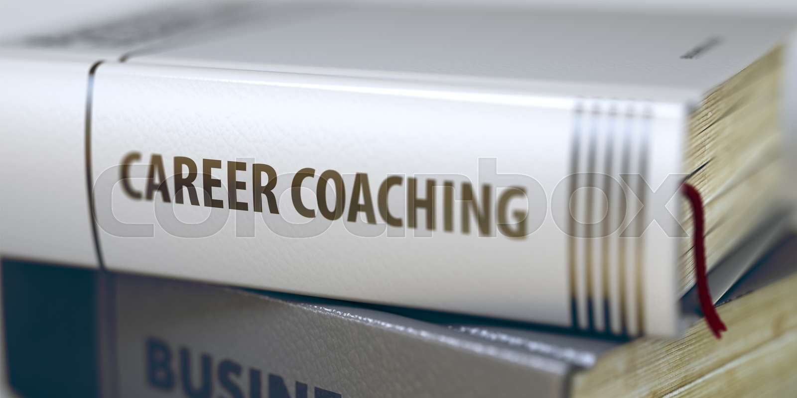 Career Coaching. Book Title on the Spine. 3D. | Stock image | Colourbox