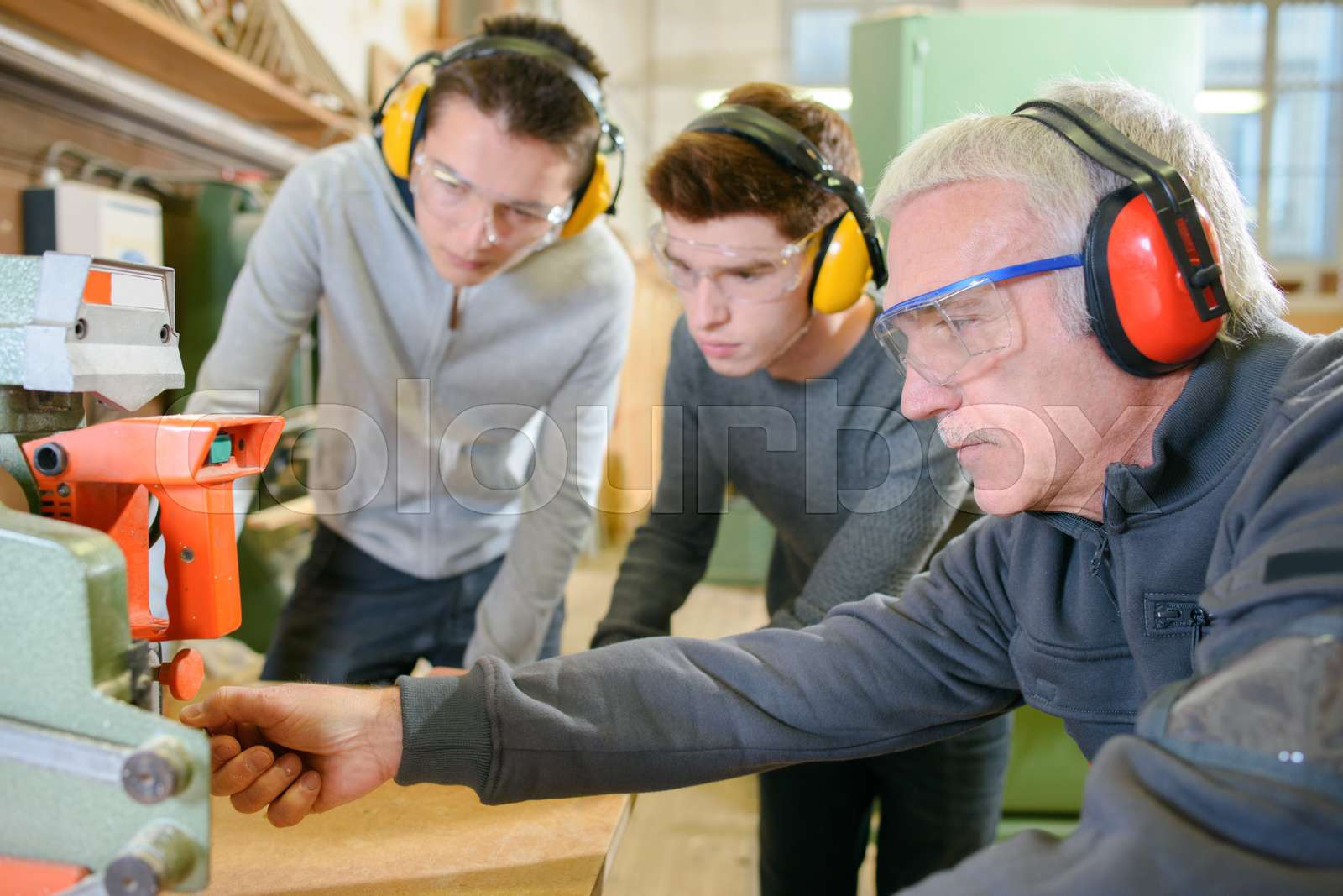 Carpentry class | Stock image | Colourbox