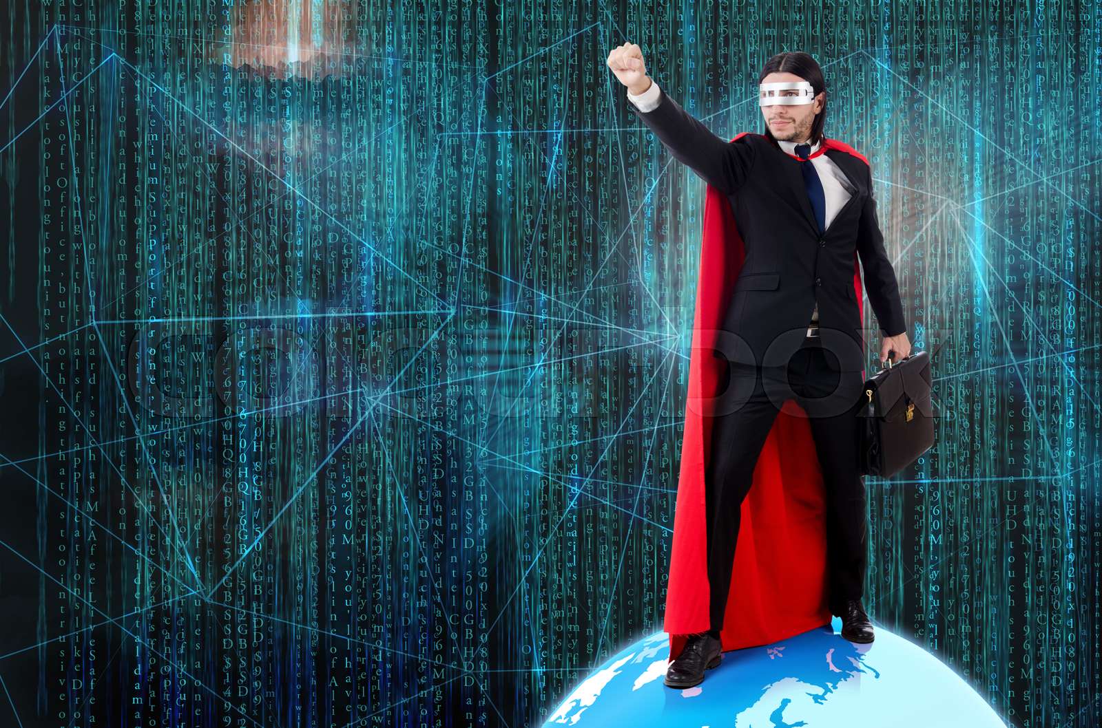 Man with superpowers ruling the world | Stock image | Colourbox