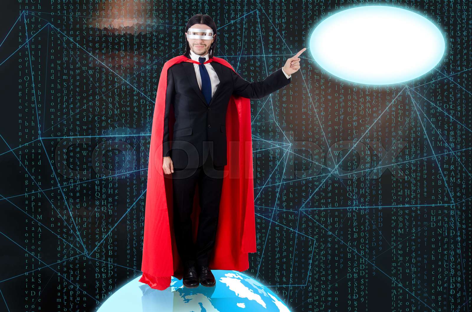 Man with superpowers ruling the world | Stock image | Colourbox