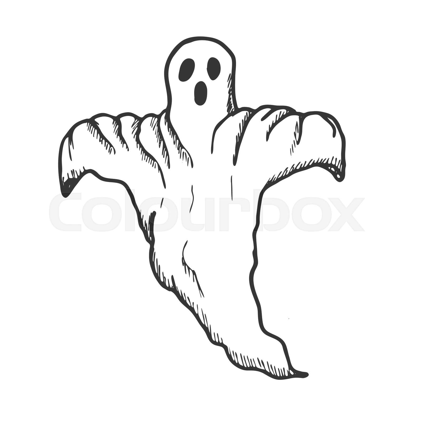 Halloween Ghost Clipart Black And White