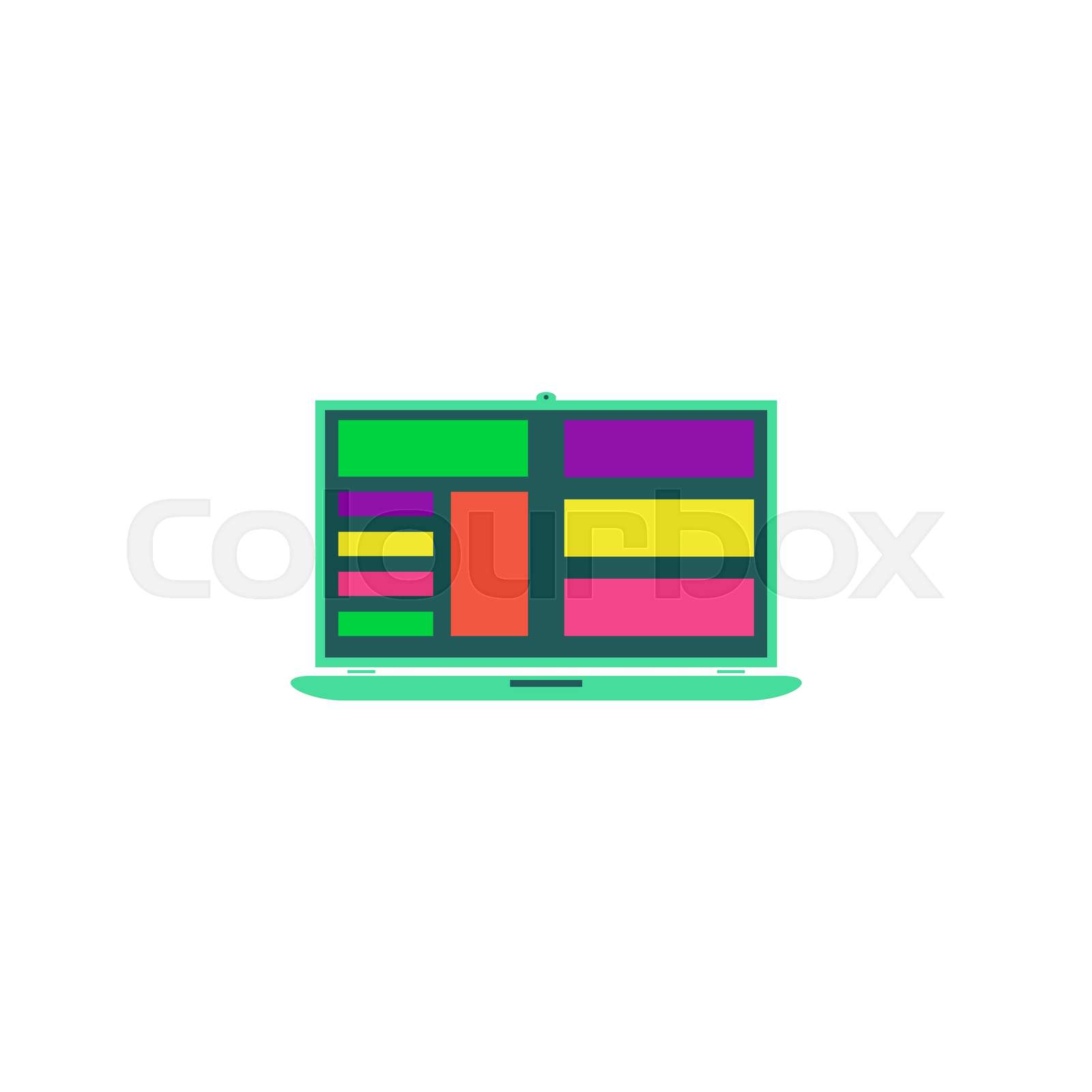 Laptop app Icon Vector | Stock vector | Colourbox