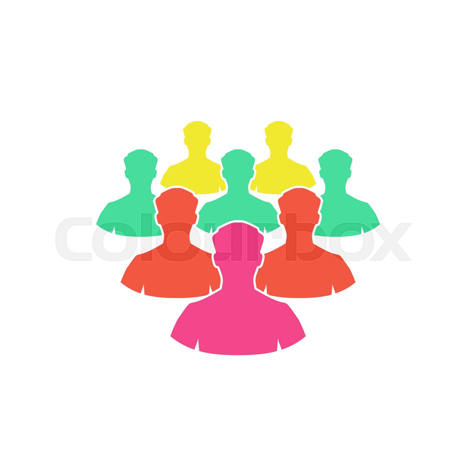 Crowd Icon Vector | Stock vector | Colourbox