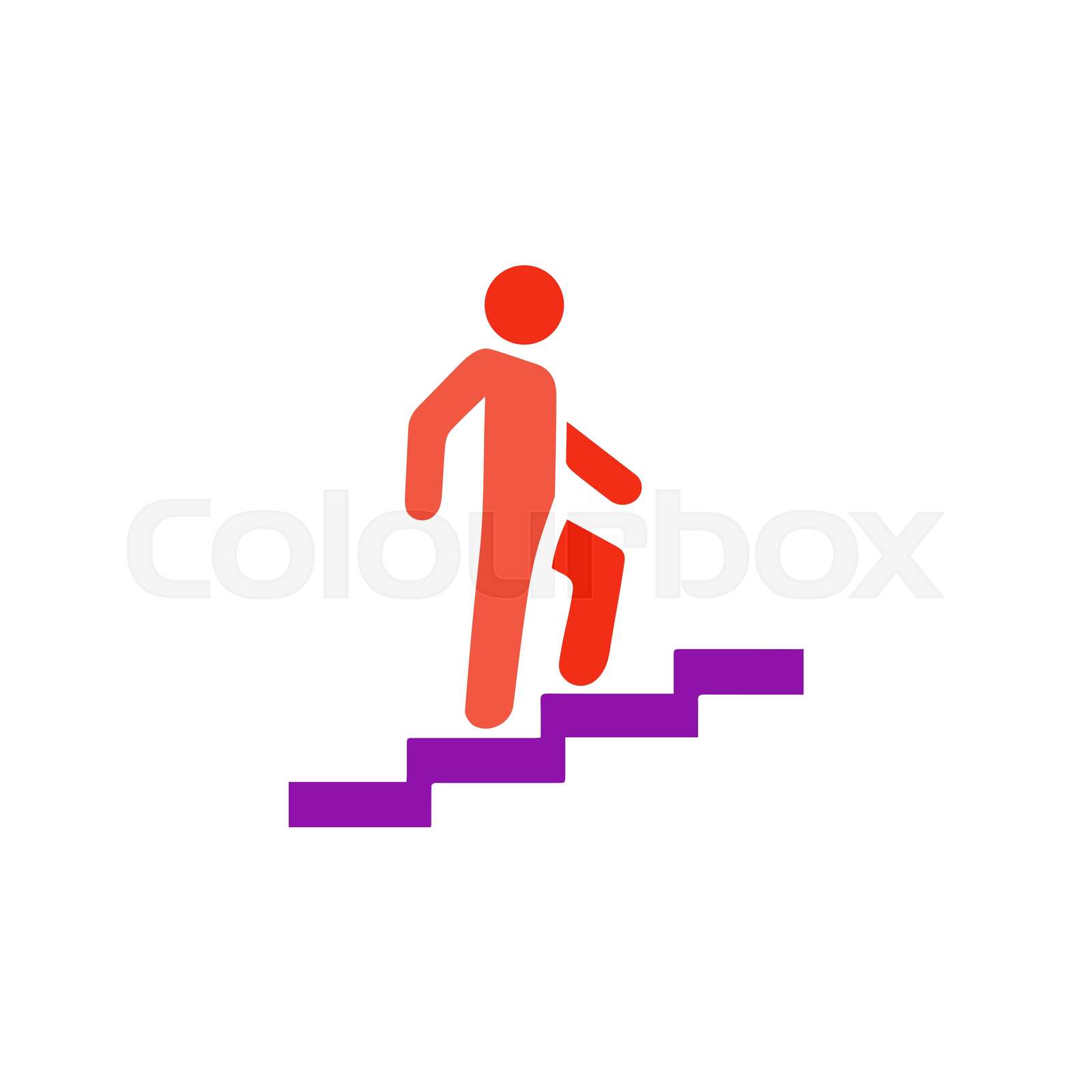 treppe, icon, gehen | Stock-Vektor | Colourbox