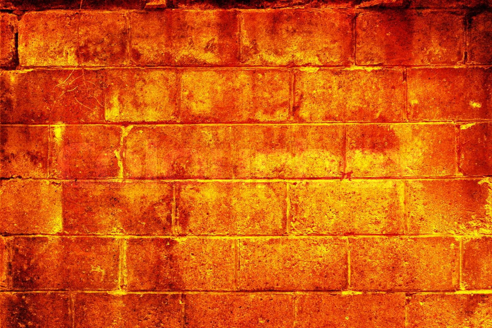 An old burning wall texture | Stock image | Colourbox