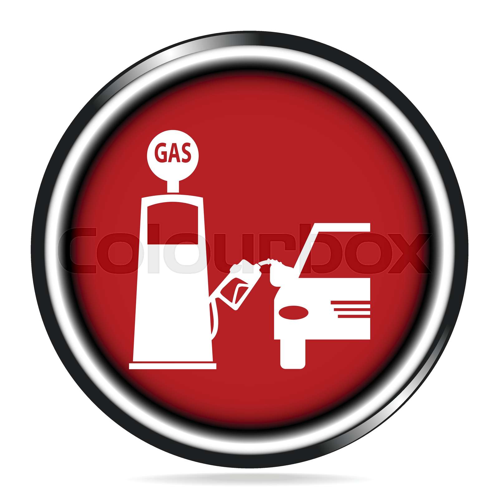 Gas pump symbol, icon illustration | Stock vector | Colourbox
