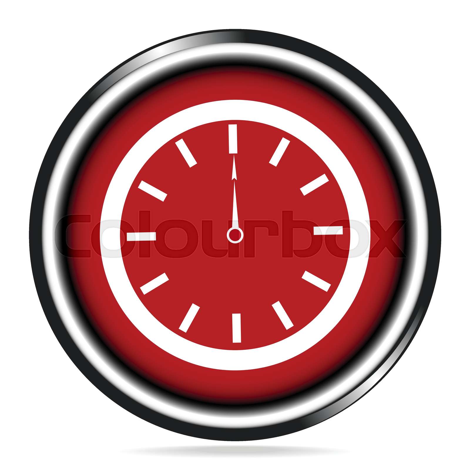 Clock, time sign button icon | Stock vector | Colourbox
