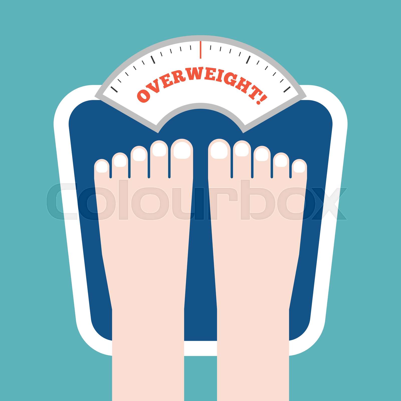 person bare feet measuring on weight scale,overweight or obesity ...