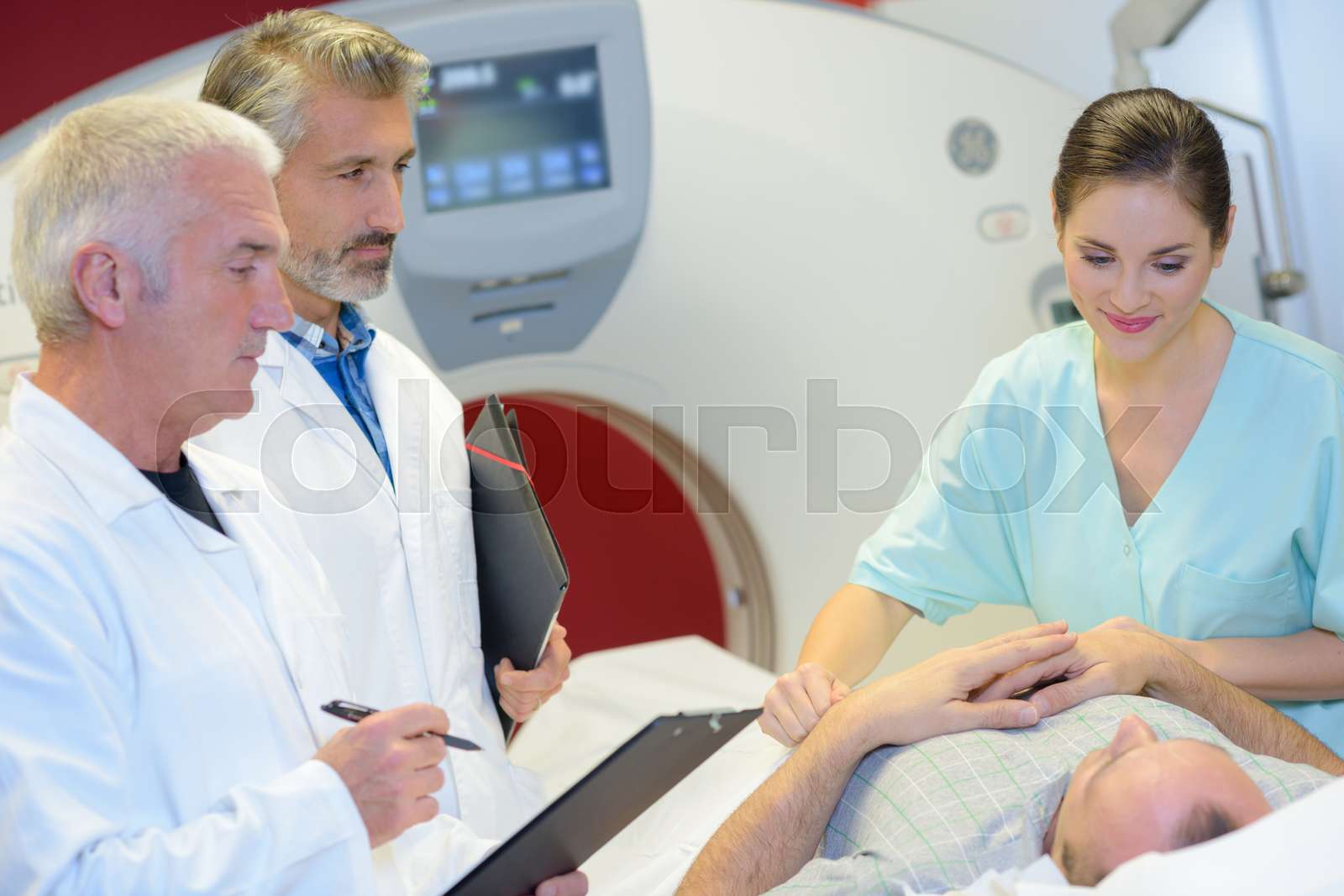preparing patient for mri | Stock image | Colourbox