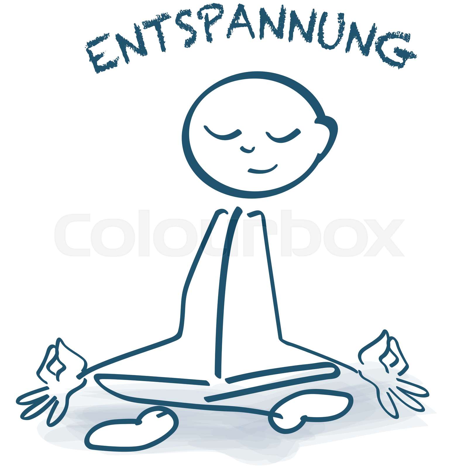 entspannung, strichmännchen, erholung | Stock vector | Colourbox