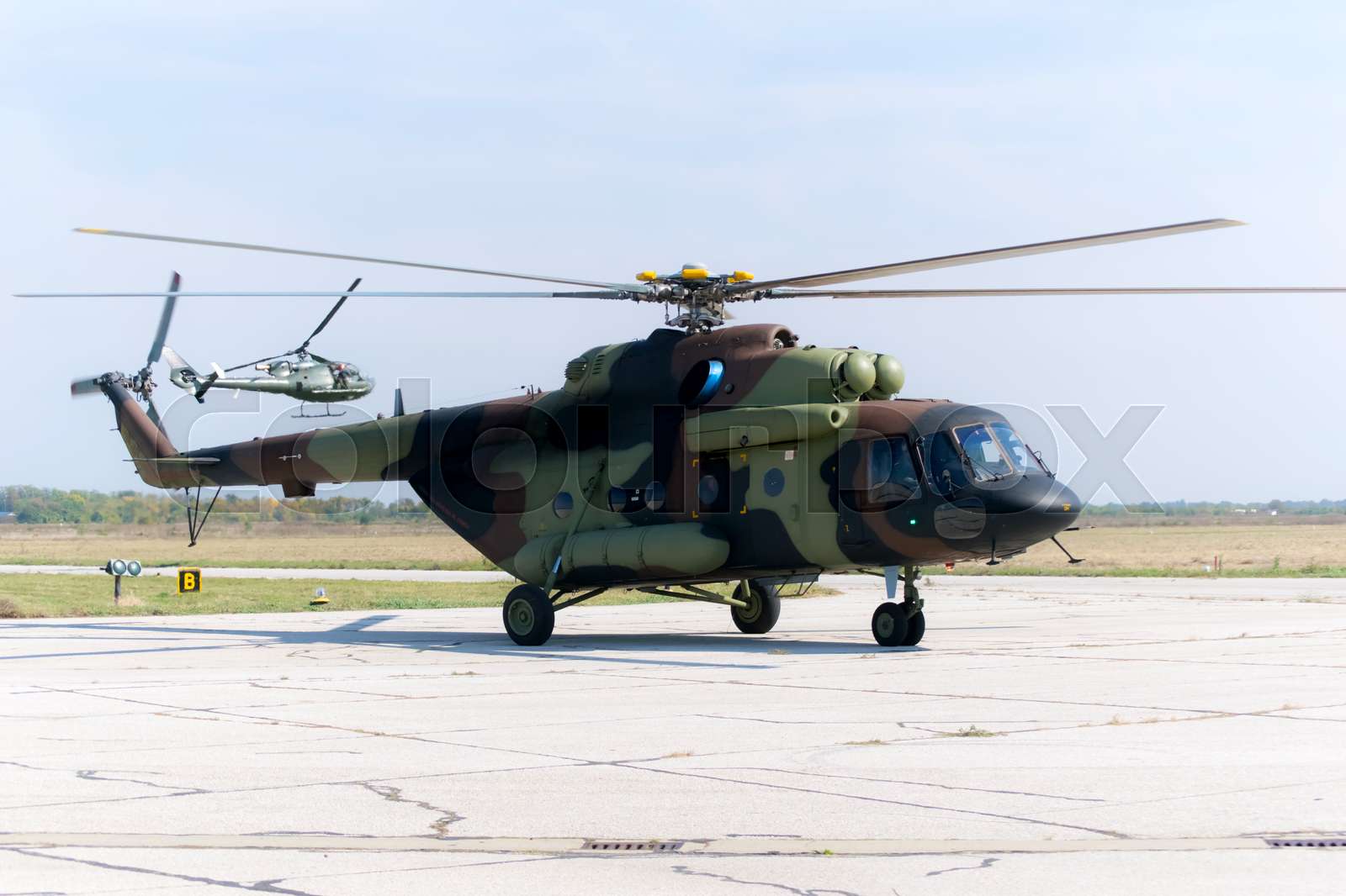 russian military Mi-17 helicopter | Stock image | Colourbox