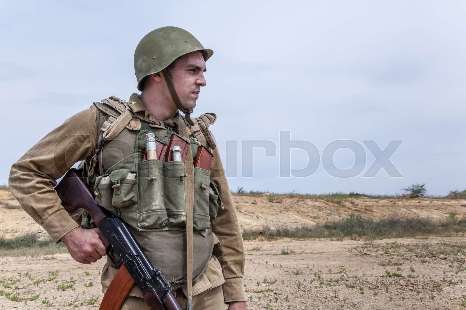 Soviet paratrooper in Afghanistan | Stock image | Colourbox