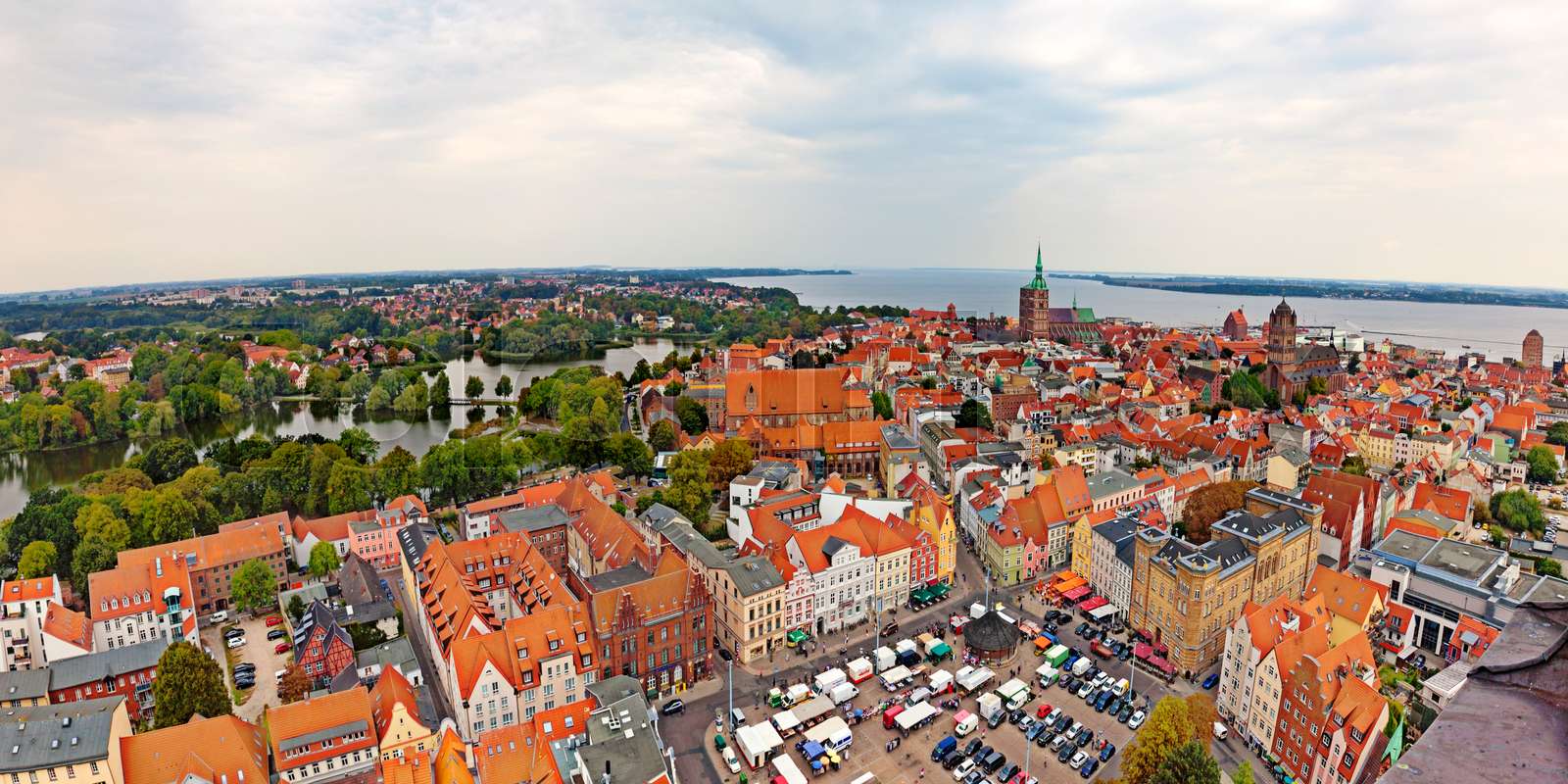 Stralsund aerial view | Stock image | Colourbox